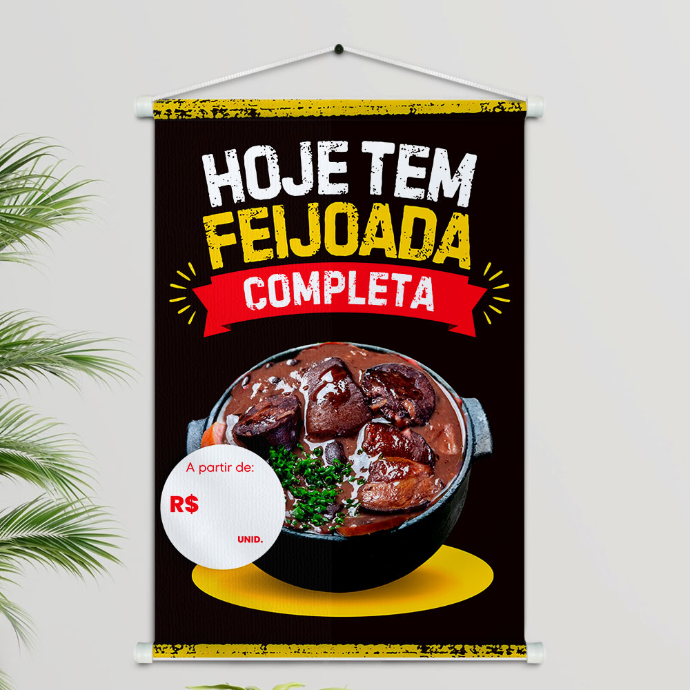 Banner Impresso em Lona Feijoada - Fran Adesivos de Parede
