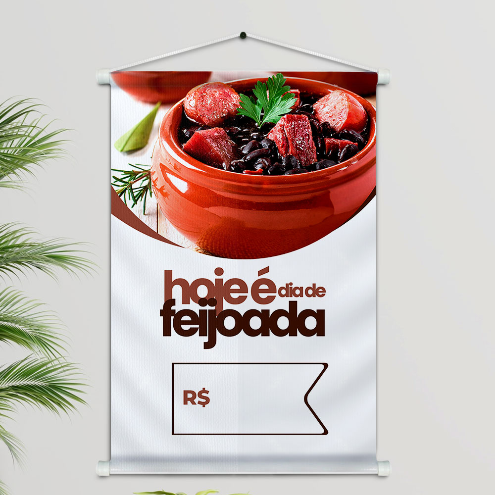 Banner Impresso em Lona Feijoada - Fran Adesivos de Parede