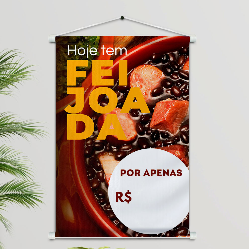 Banner Impresso em Lona Feijoada - Fran Adesivos de Parede