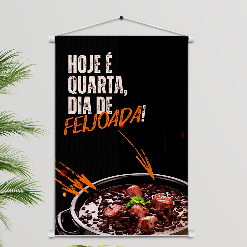Banner Impresso em Lona Feijoada - Fran Adesivos de Parede