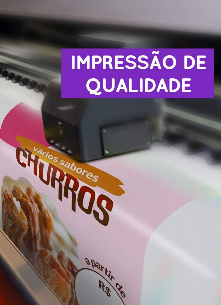 Banner Impresso em Lona - Churros 004 - Fran Adesivos de Parede