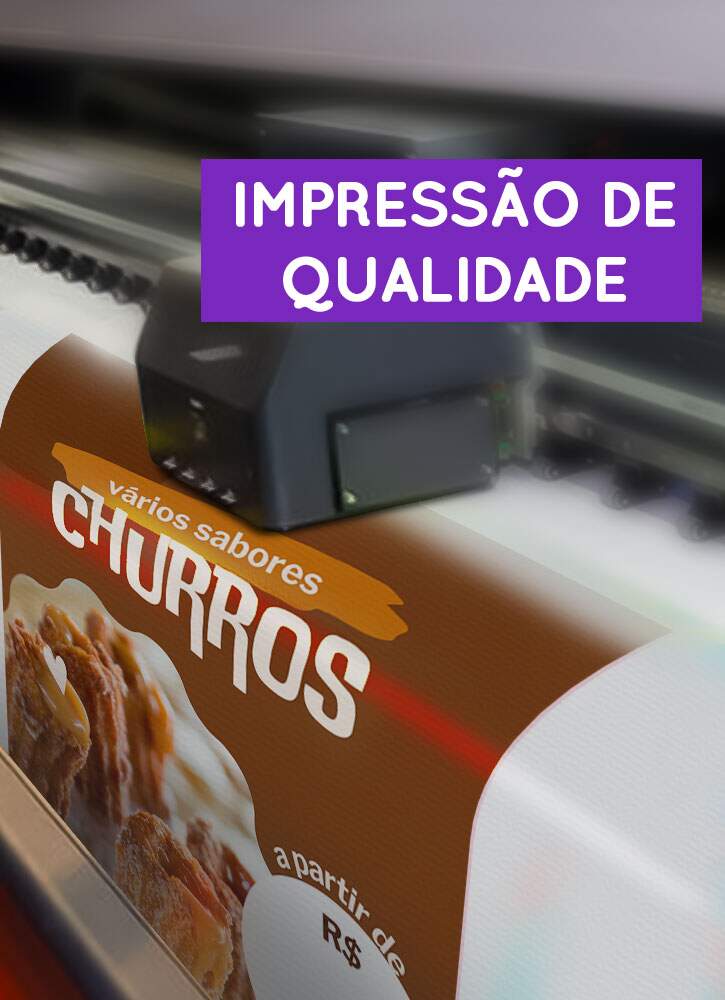 Banner Impresso em Lona - Churros 005 - Fran Adesivos de Parede