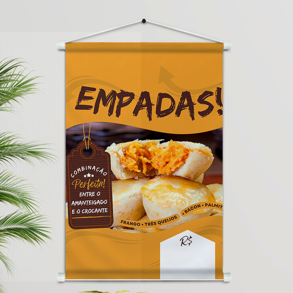 Banner Impresso em Lona - Empada 001 - Fran Adesivos de Parede
