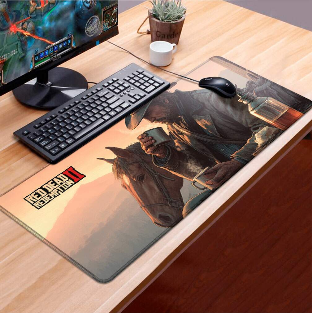 Mouse Pad Red Dead Arthut Morgan e Seu Cavalo - Fran Adesivos de Parede