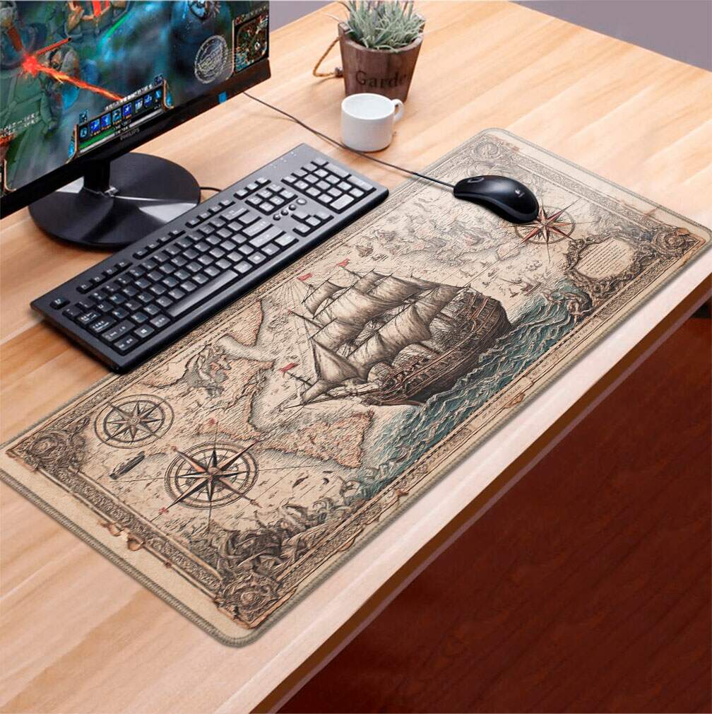 Mouse Pad Navio Mapa Envelhecido - Fran Adesivos de Parede