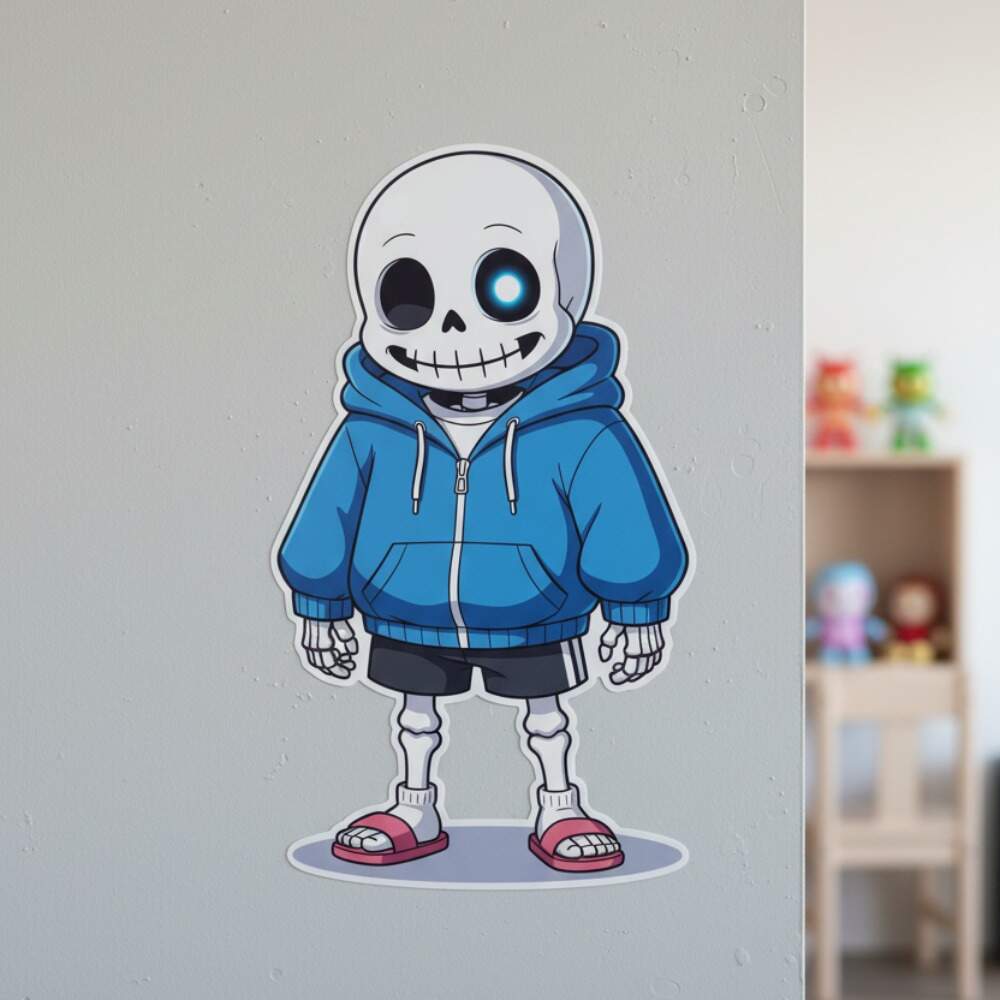 Adesivo de Parede Gamer Sans para Quarto ou Game Room