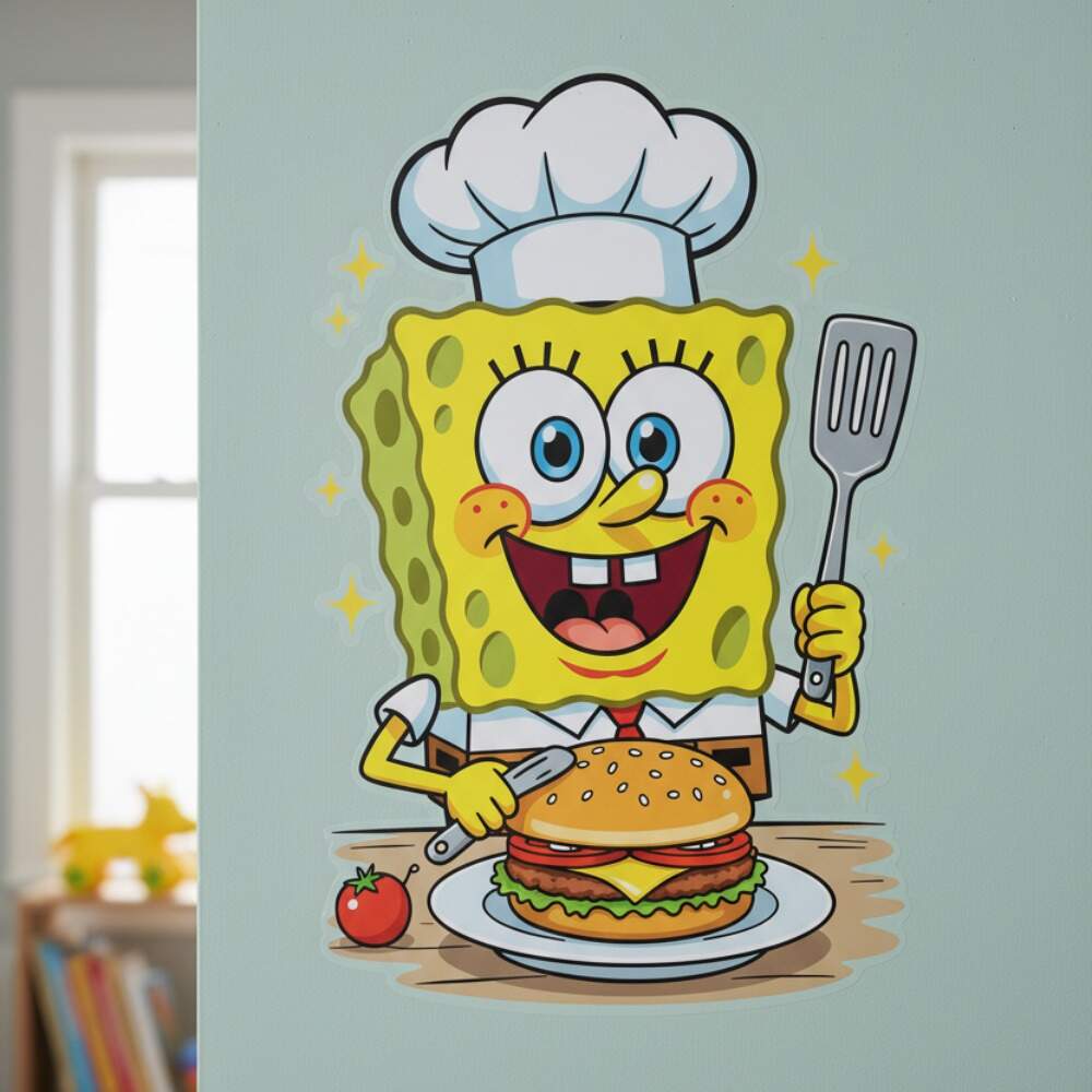 Adesivo de Parede SpongeBob para Quarto Infantil