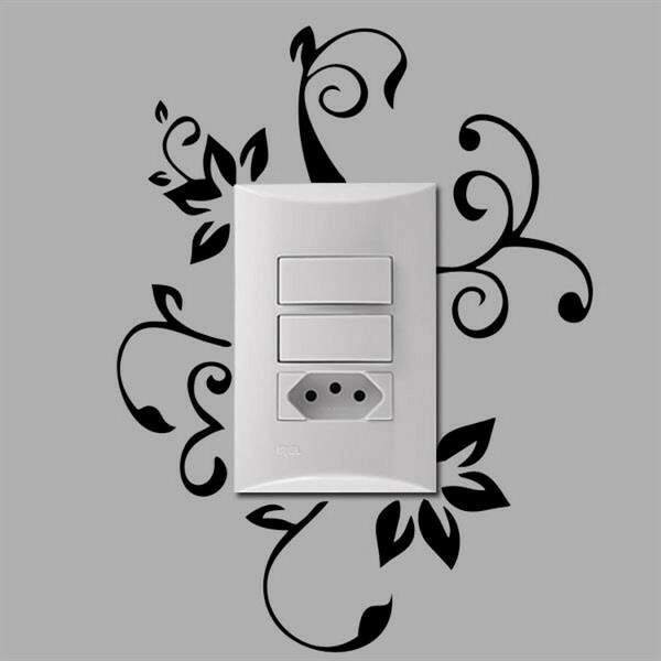 Adesivo para interruptor Floral elegância