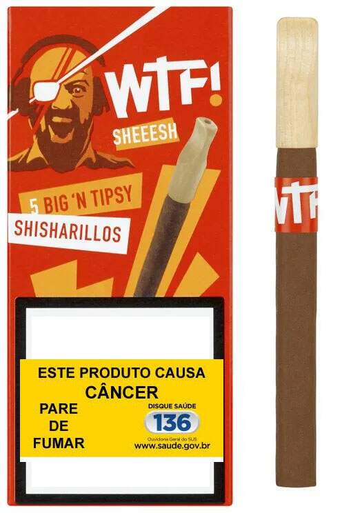 Cigarrilha WTF Sheeesh Baunilha Piteira de Madeira caixa com 5 - Tabacaria Shop