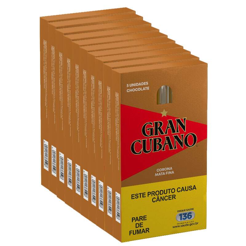 Charuto Gran Cubano Chocolate Pacote com 50 - Tabacaria Shop