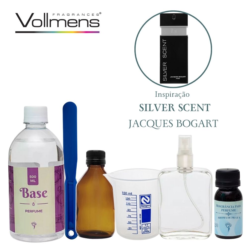 Kit Fabricação Perfume Aroma de Prata