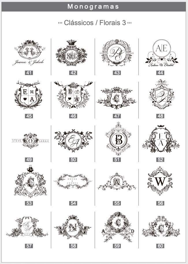 Pack Monogramas Vetorizados