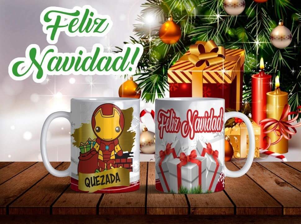 Diseños Plantillas Para Tazas Navidad Sublimación M242