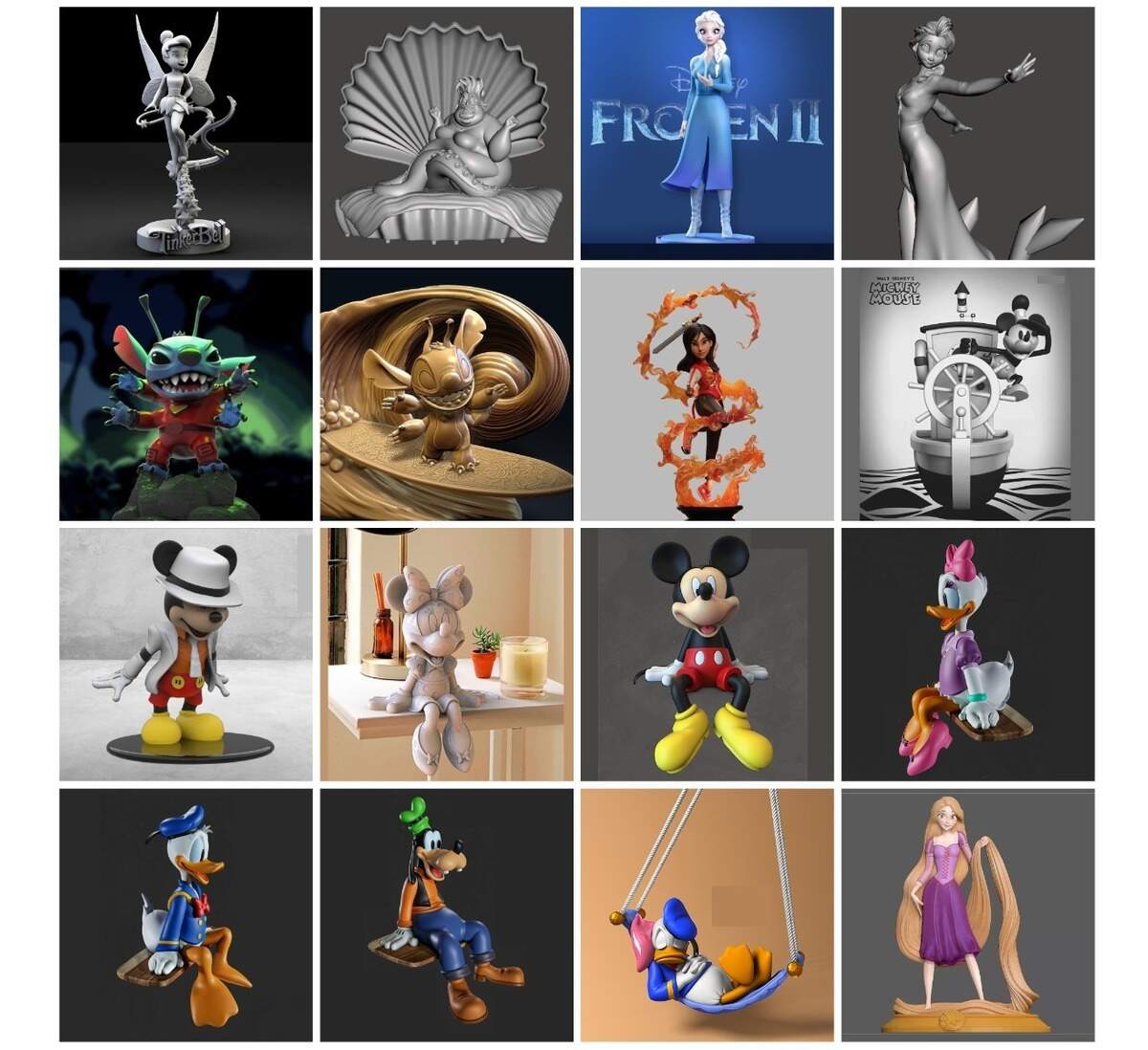 Disney Pack X38 Archivos Stl Para Impresión 3d