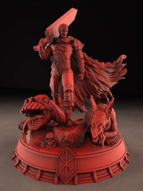Berserk Guts Demon Head Stl Obj Impresión 3d