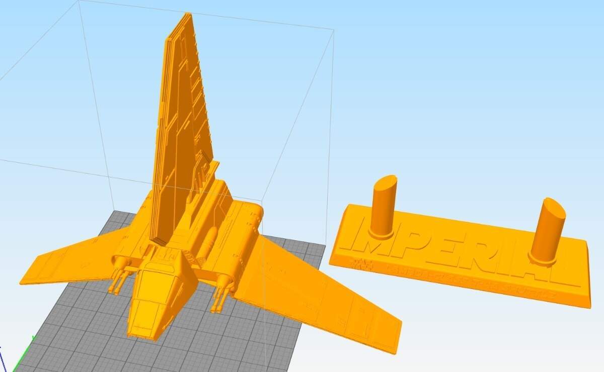 Star Wars 3d Imperial Lambda Archivo Stl Para Impresión 3d