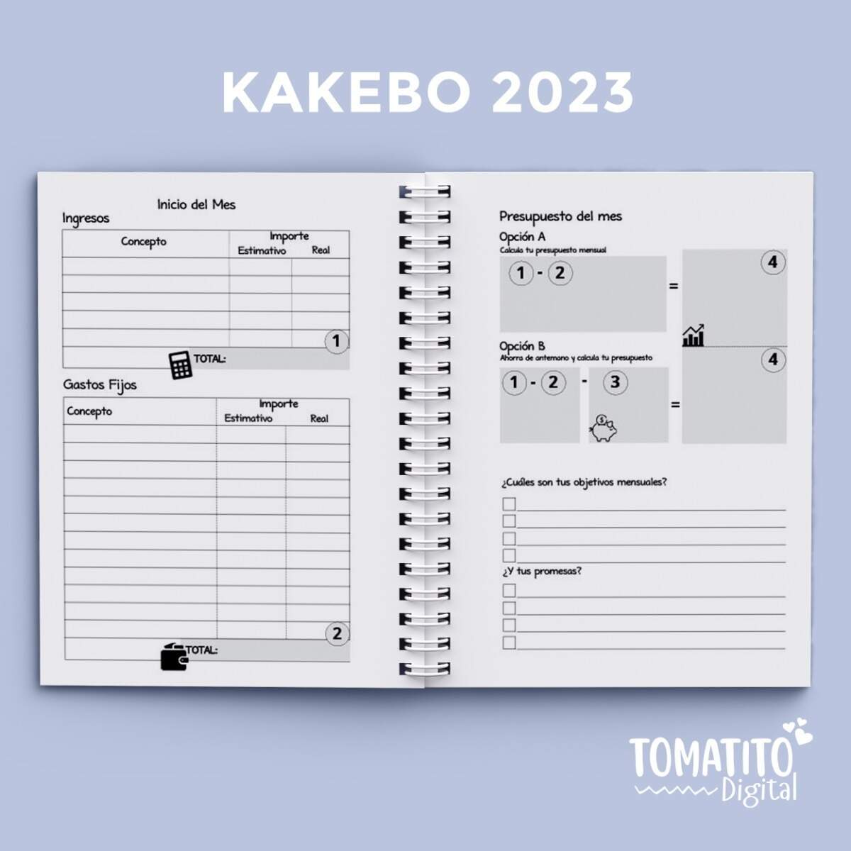 Kit Imprimible Cuaderno Método Kakebo