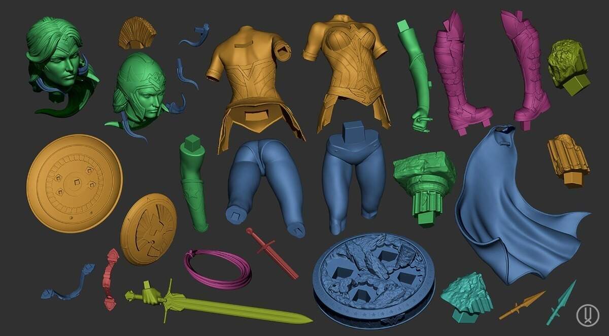 Dc Wonder Woman Cgtrader Stl Obj Para Impresión 3d