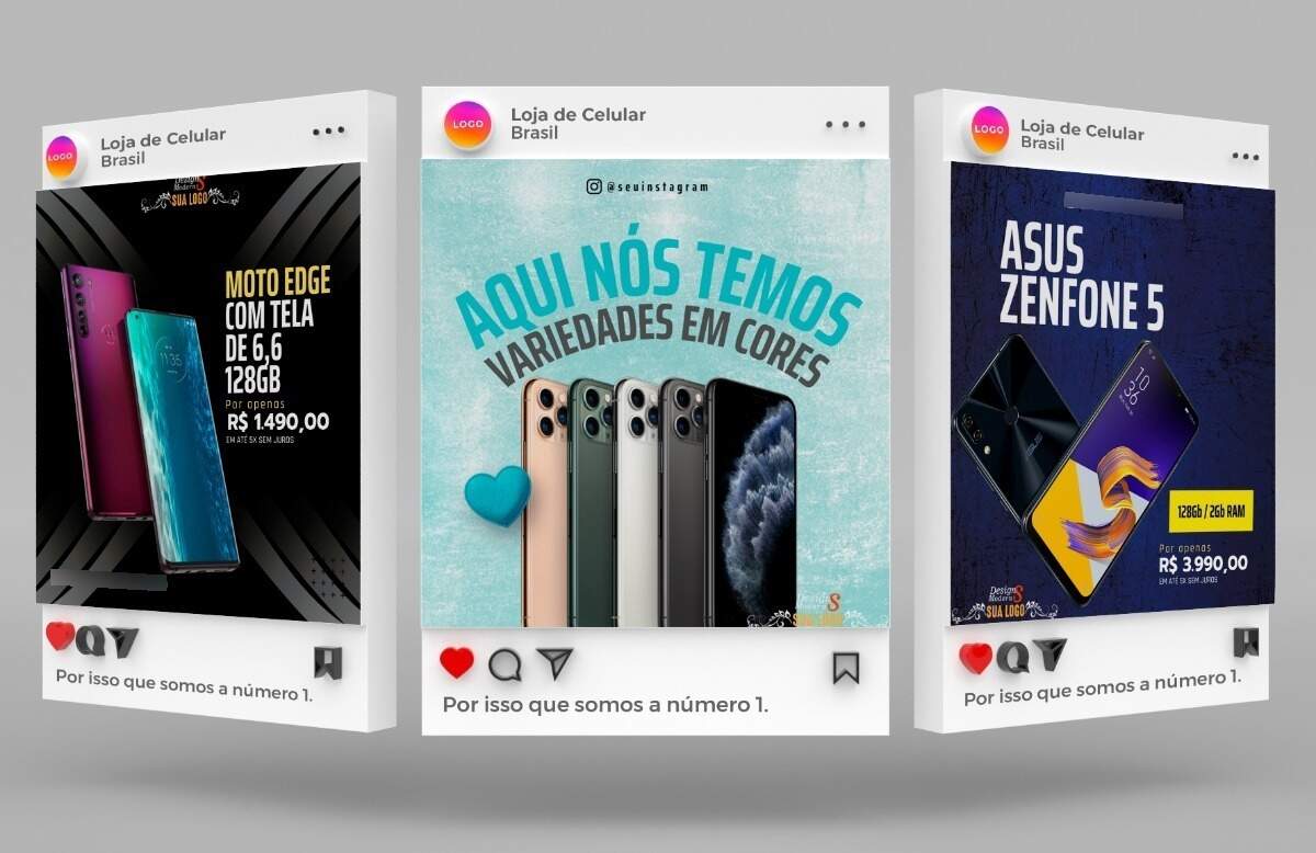 Pack 55 Artes Editáveis Para Loja De Celular Para O Canva Arquivos