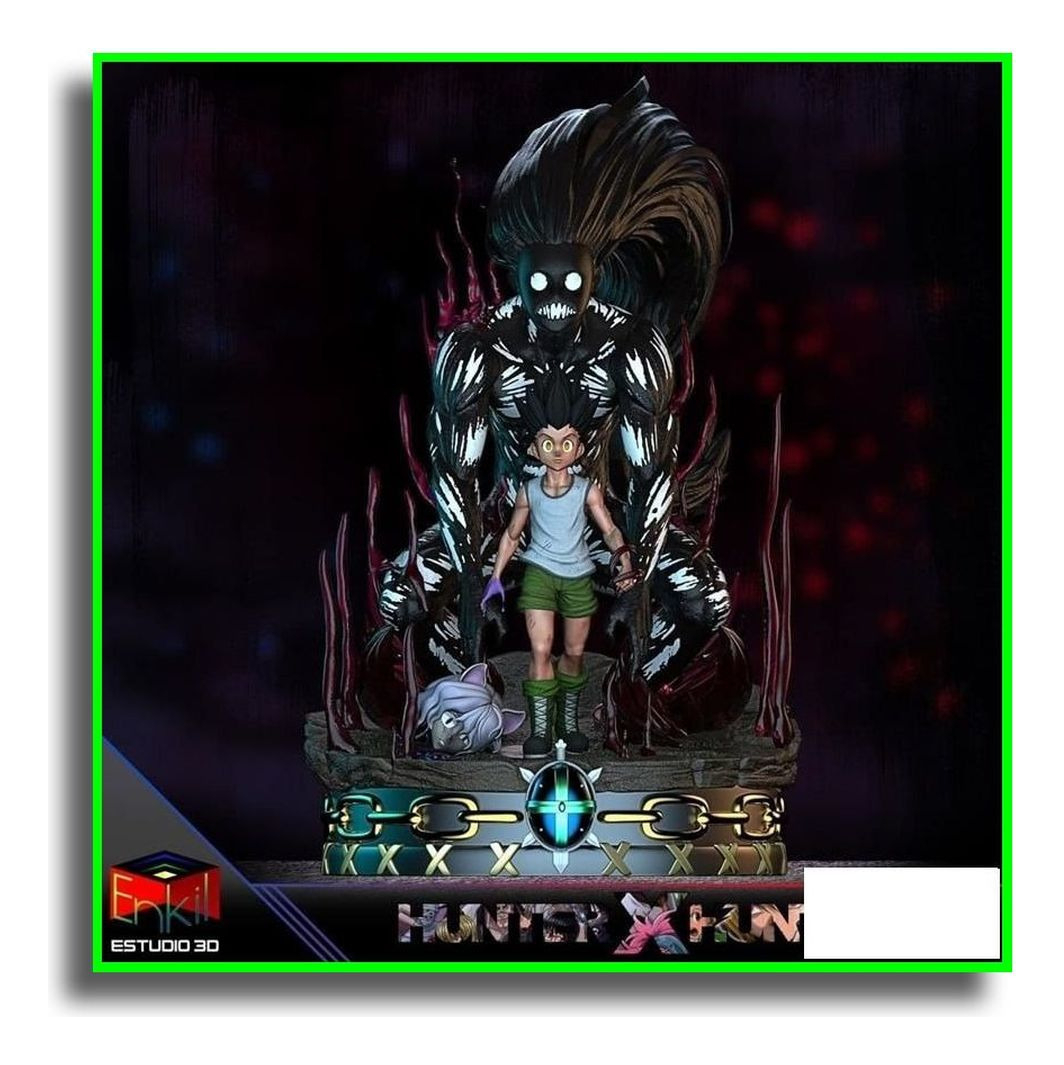 Action Figure Hunter X Hunter Stl Gon Diorama - Arquivos Silhouette e ...