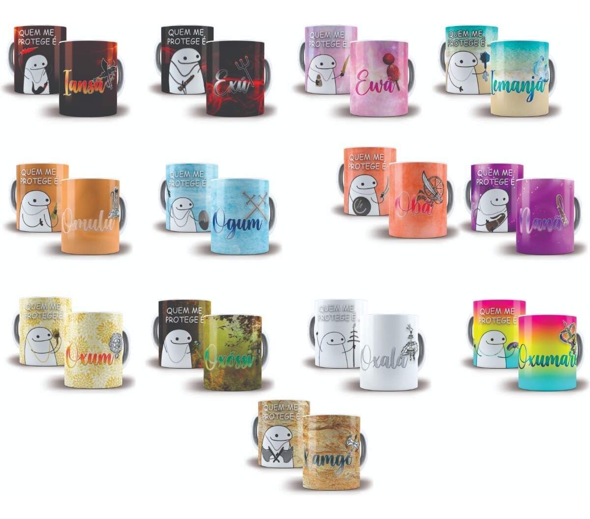 - Pack Digital Para Canecas Flork Religioso