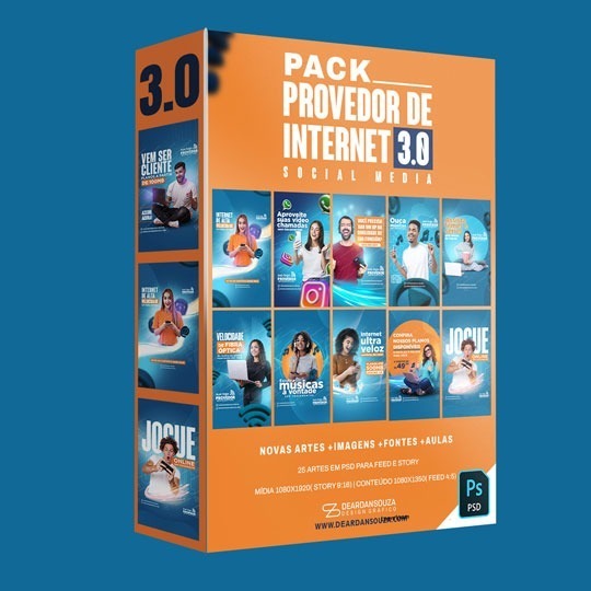 Pack De Artes Provedor De Internet Psd 3.0 - Social Media