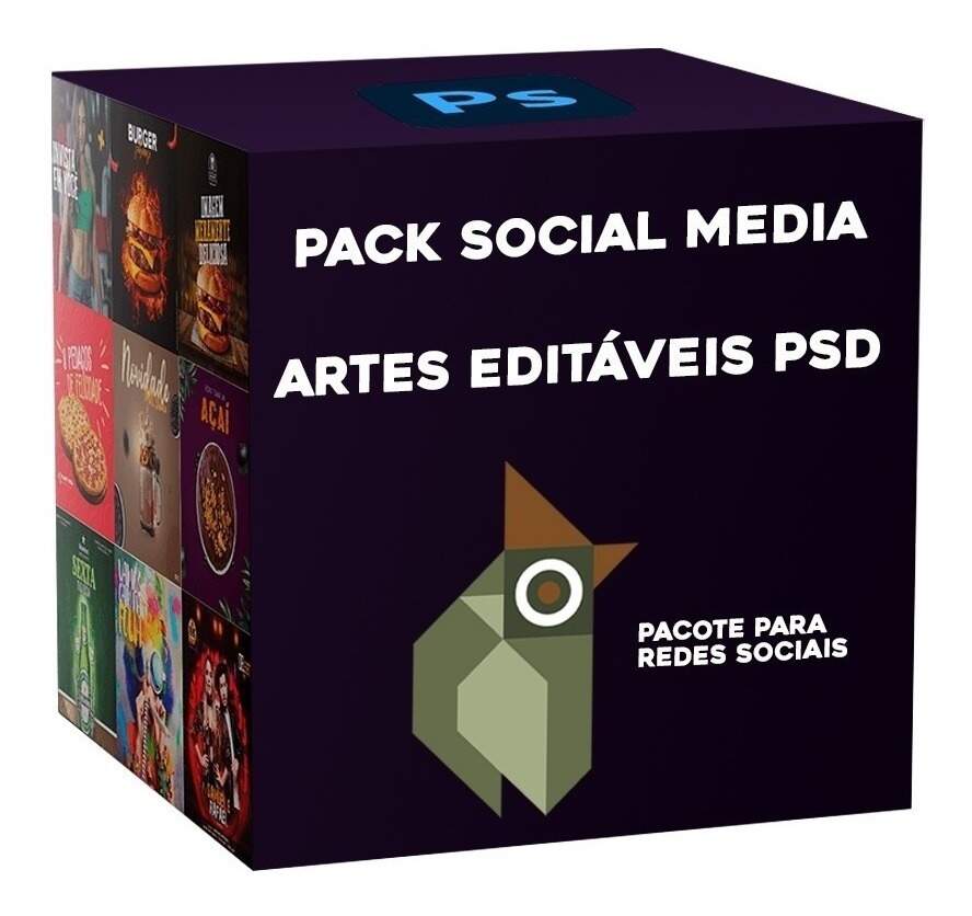 Pack Social Media Iptv 5 Artes Editáveis Psd