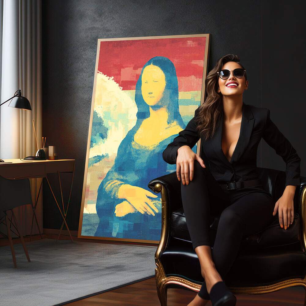 Quadro Decorativo Mona Lisa Modern - Arte Sofisticada para sua Casa ...