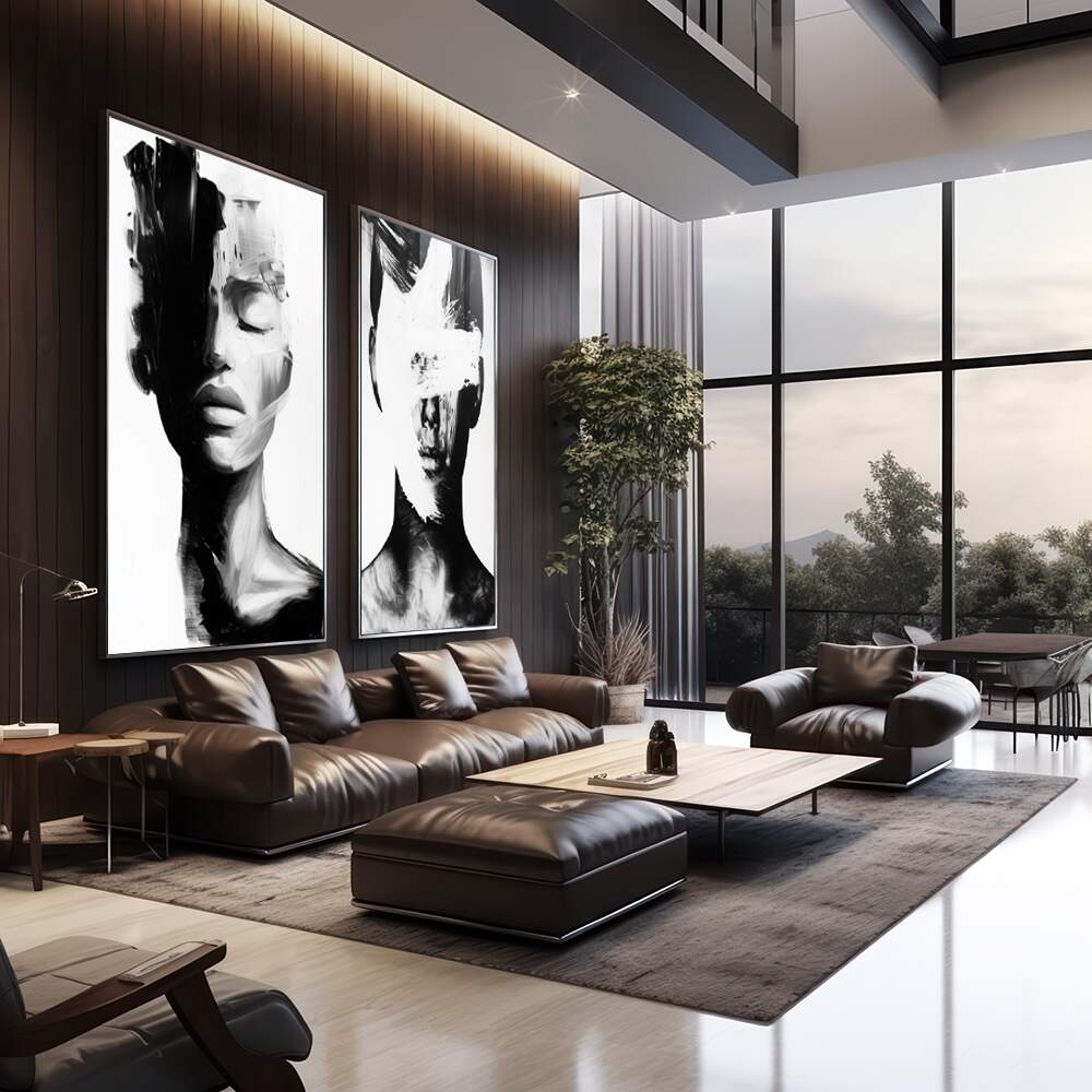 Quadro Decorativo Dualidade - Arte Minimalista Elegante