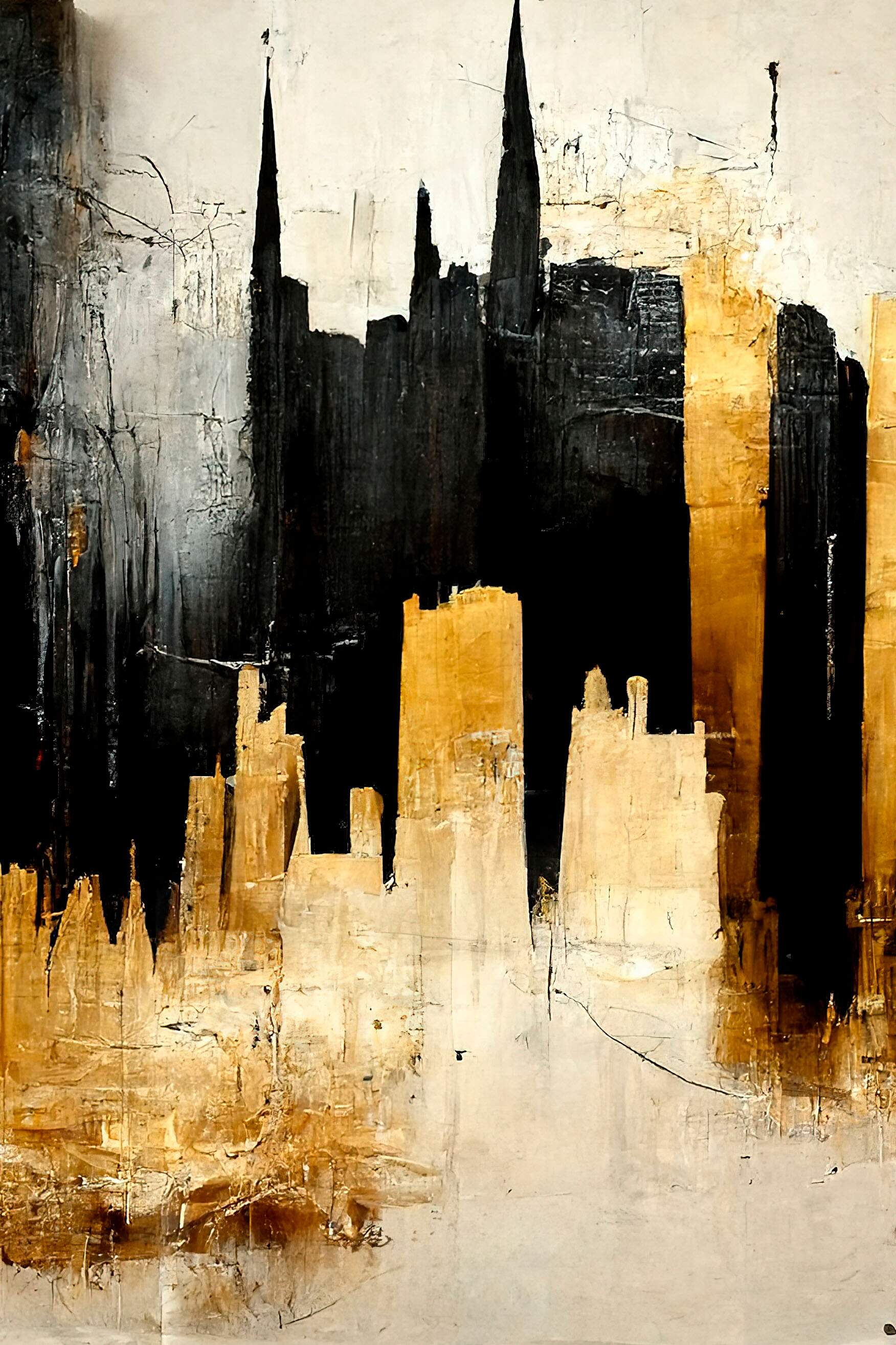 Quadro Decorativo Abstrato Predios Coloridos V2 Arte Urbana Moderna
