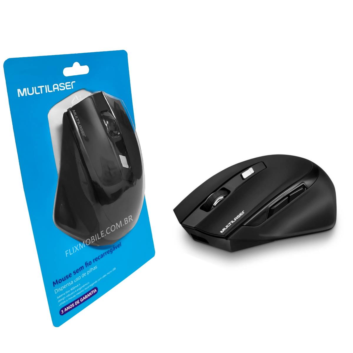 Mouse Sem Fio Bateria Recarregável Lithium Comfort com Clique ...