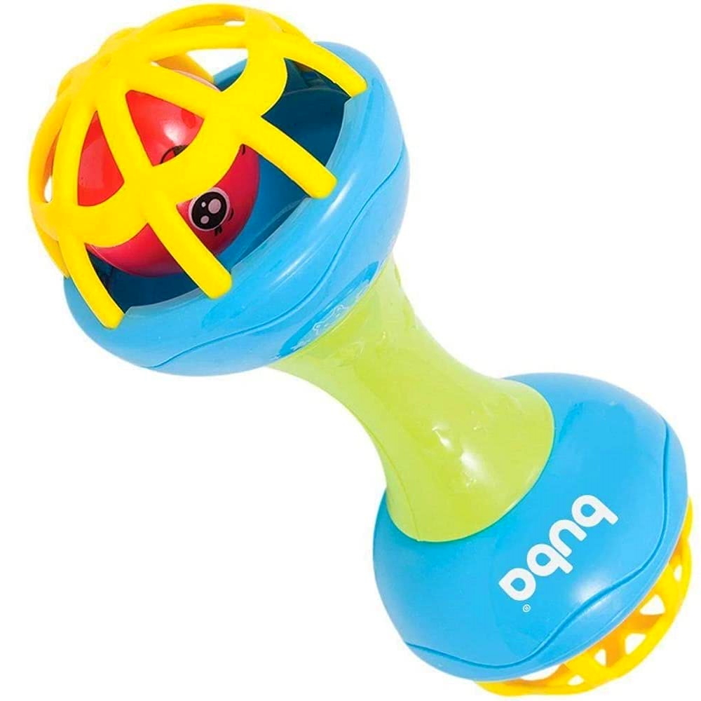 Chocalho Baby Shake Colorido para Bebês Emborrachado Premium Buba