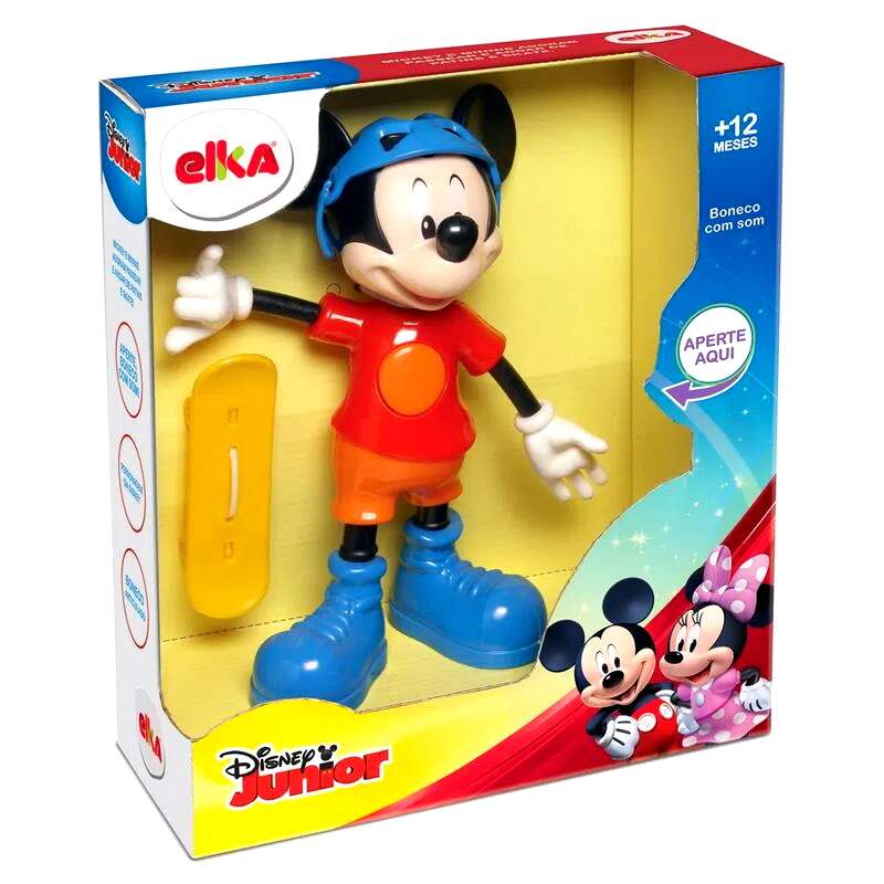 Boneco do Mickey Mouse Radical Articulado com Falas 24cm Elka