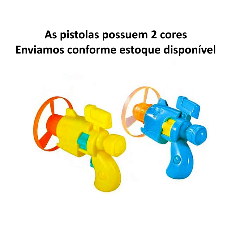 Brinquedo Pistola Lançador de Disco Voa Muito Alto com Luz
