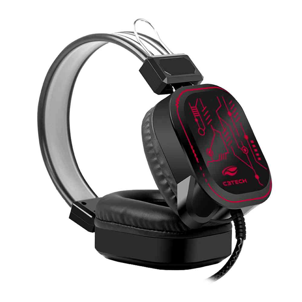 Headset Gamer C3 Tech, USB Preto CRANE Multicores PH-G320BK