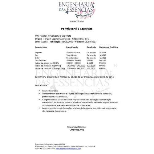 Polyglyceryl-3 Caprylate - Opções : 08/09/2027 - Engenharia das ...