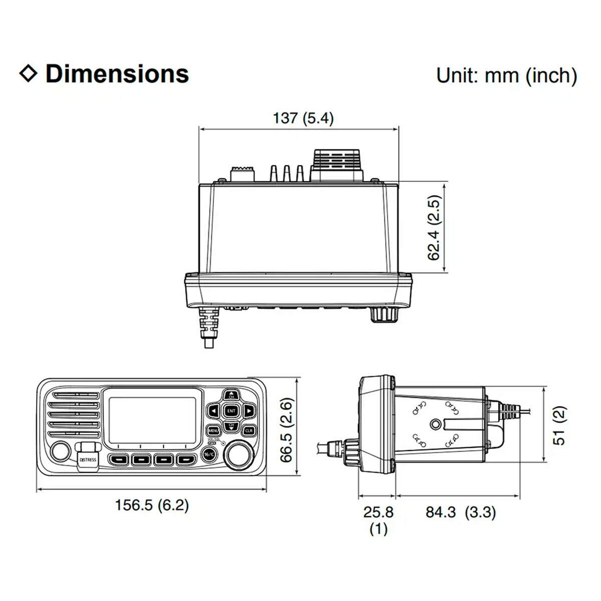 Rádio Marítimo VHF Fixo ICOM IC-M330 Dsc Branco - Velamar Náutica