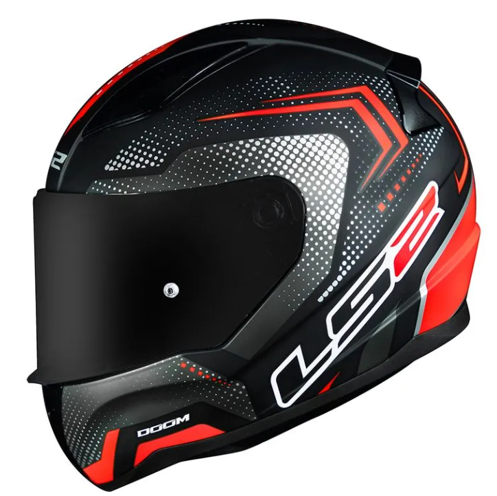 Capacete LS2 Rapid FF353 Doom Matte Blk/Red