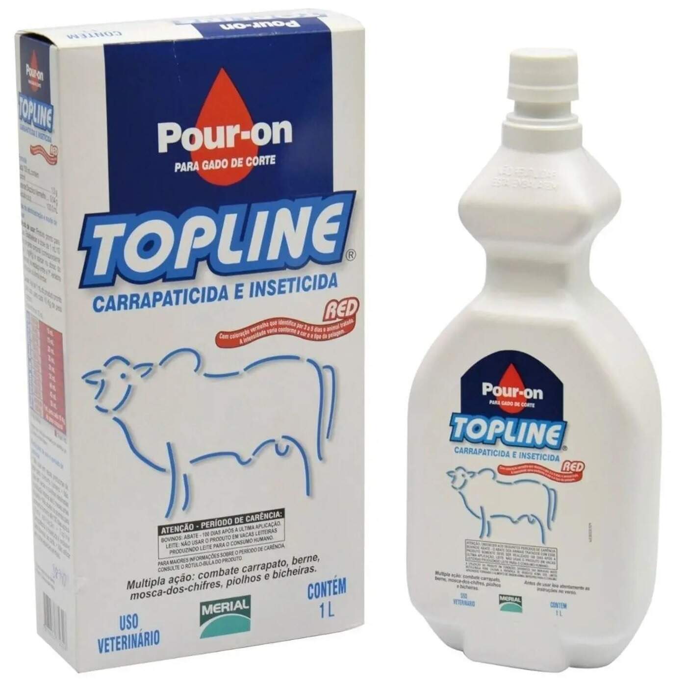 Carrapaticida e Inseticida Topline Pour On Merial 1L - HonjoPet - Pet Shop