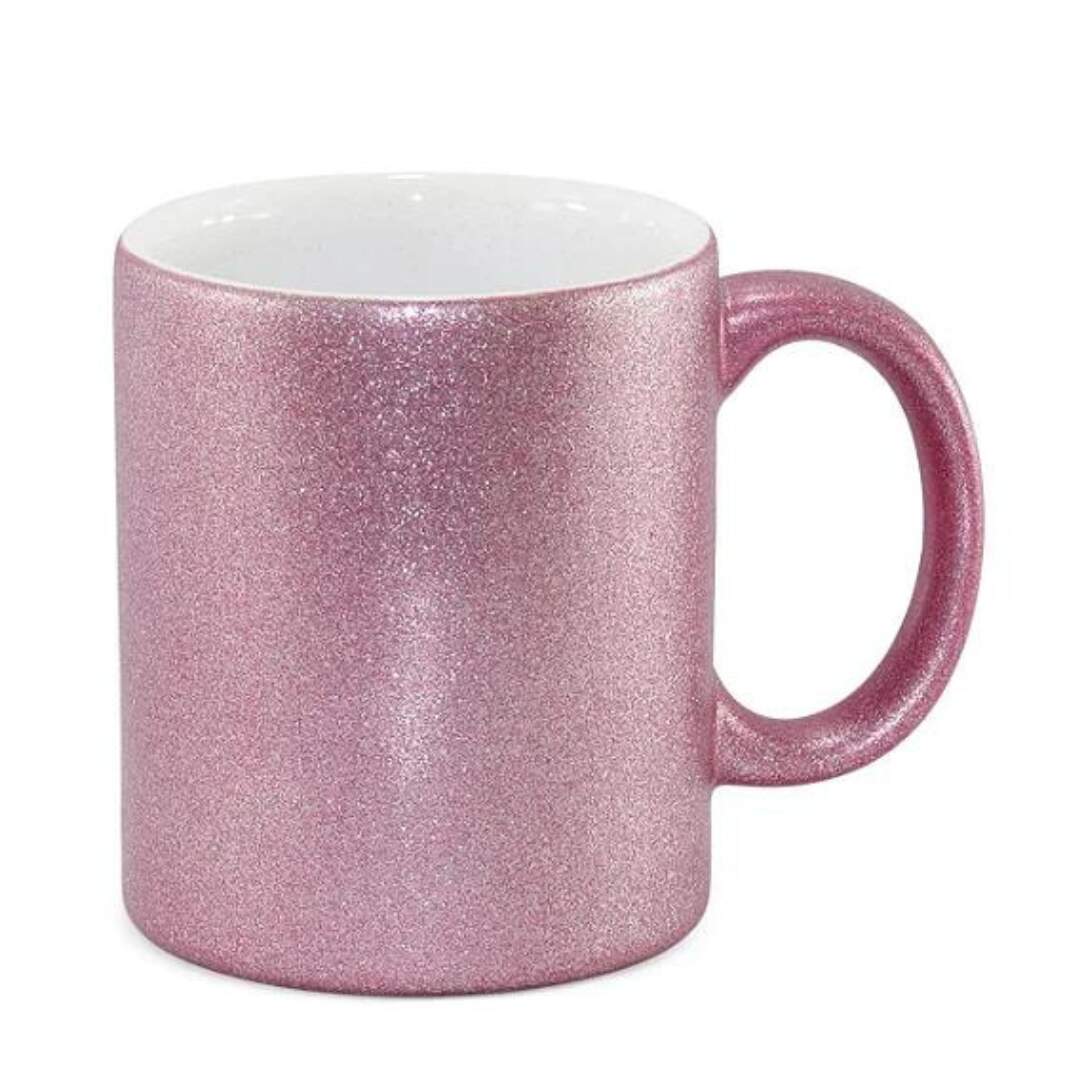 CANECA SUBLIMÁTICA GLITTER ROSÊ - CASA DA SUBLIMAÇÃO CURITIBA