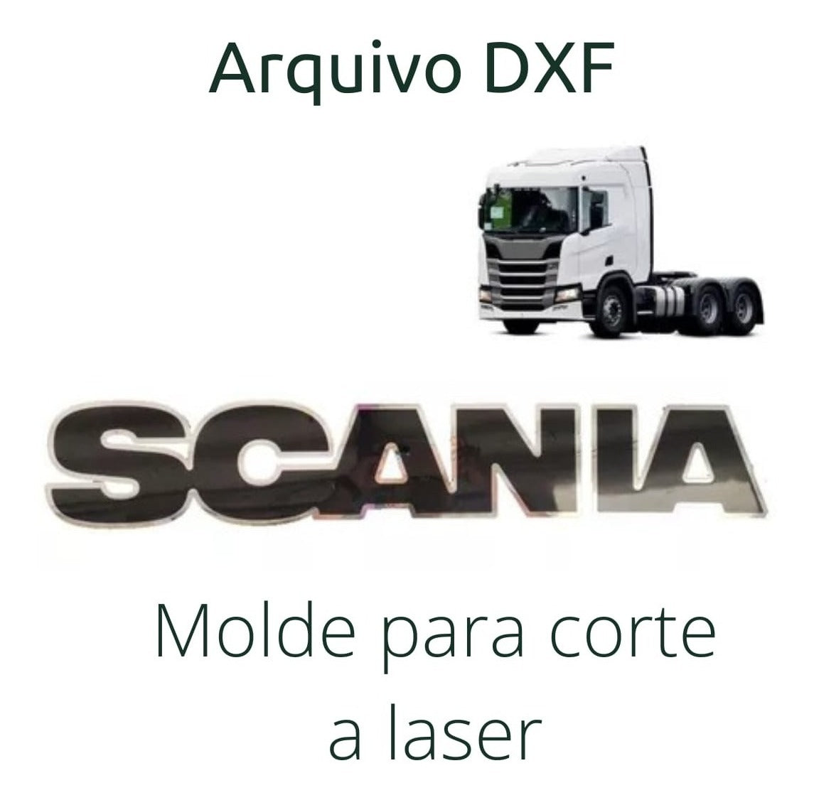 Arquivo Dxf Emblema Scania Ntg R/s Em Acrílico Corte A Laser