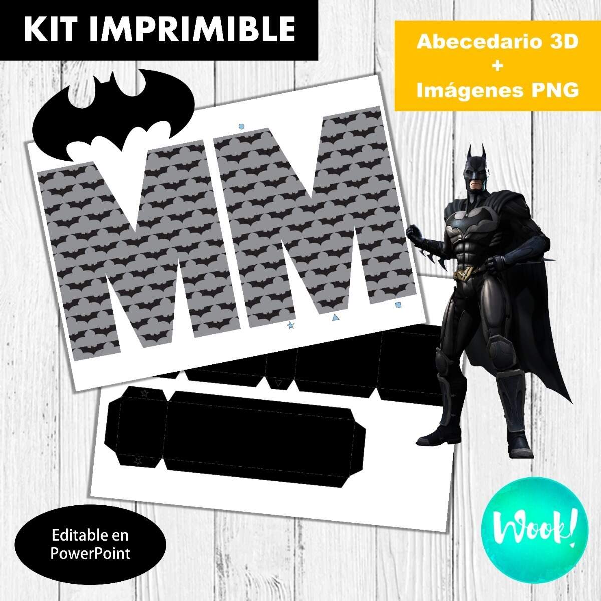 Kit Imprimible Letras 3d Batman