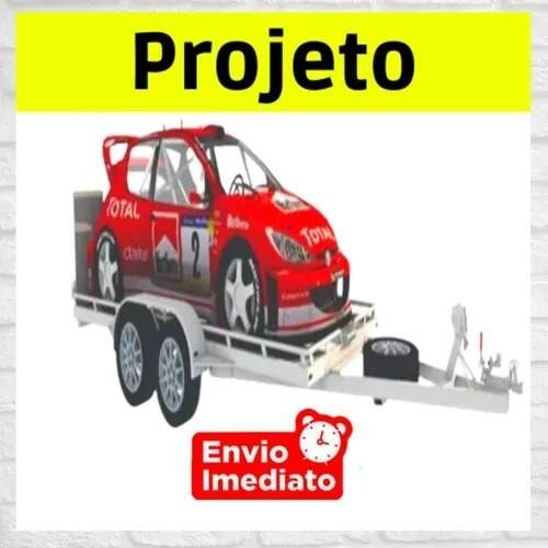 Projeto Carretinha Reboque Rampa Para Carro - 2 Eixos Projeto Carretinha Reboque Rampa Para Carro - 2 Eixos