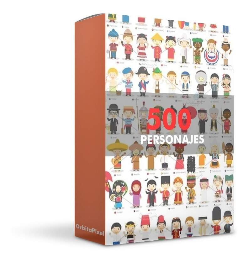 Megapack 600 Personajes Vectorizados Plantillas Png Sublimar