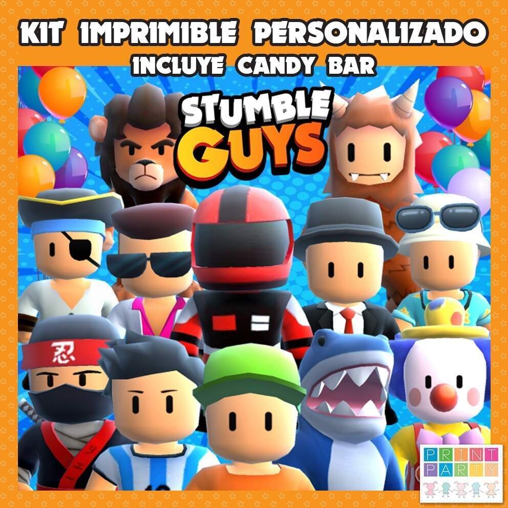 Stumble Guys Kit Imprimible Personalizado Con Candy Bar