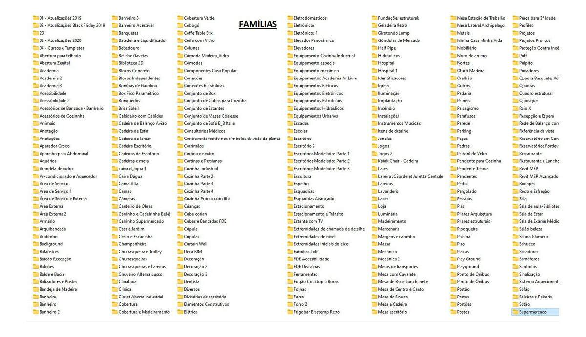 Mais Completo- 65gb De Famílias+40 Projetos Revit+planilhas