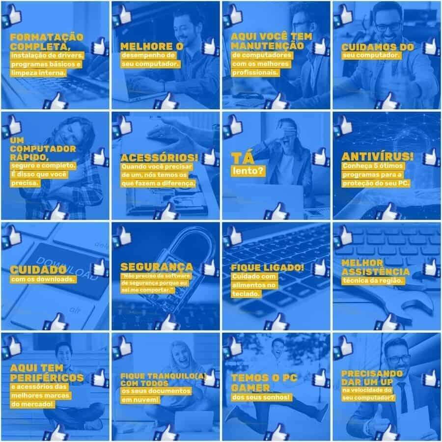 Pack Canva Informática Template Editavel 200 Artes +legendas