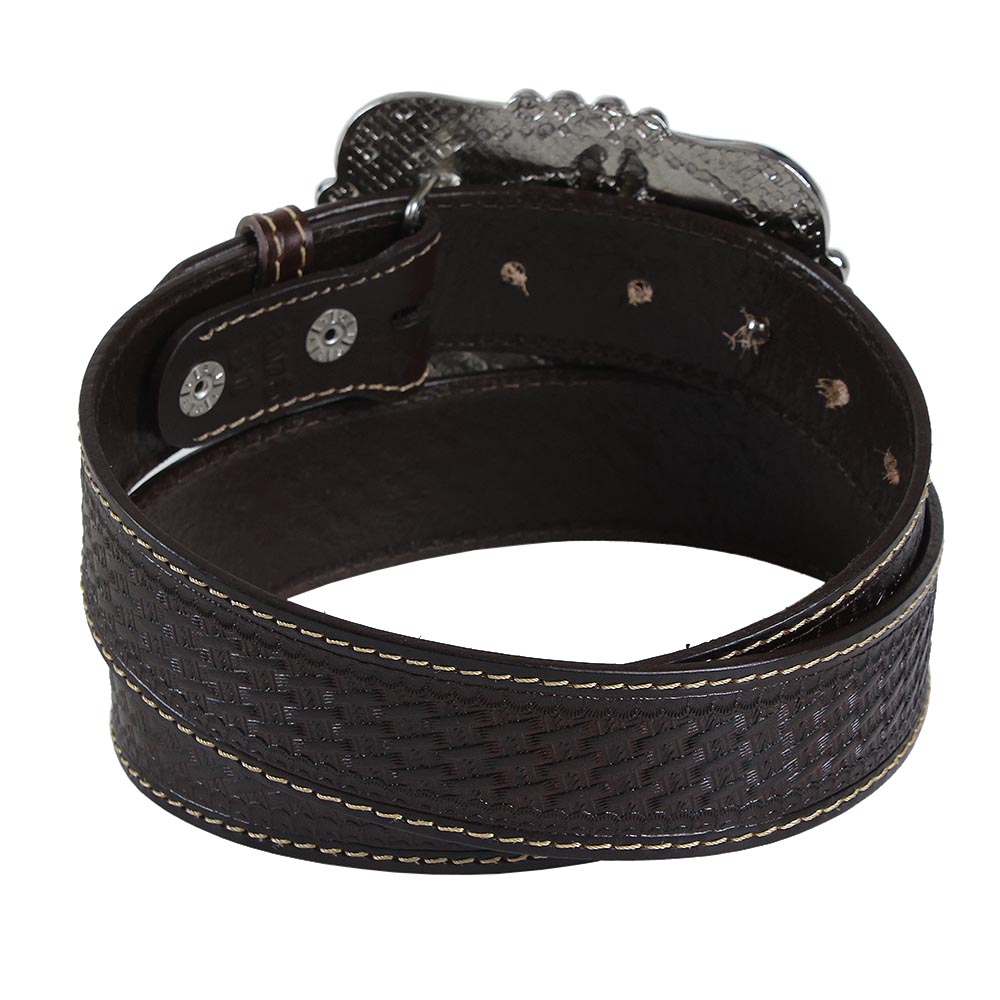 Cinto de Couro Cowboy Cow Way Marrom 22423 - Rodeo West