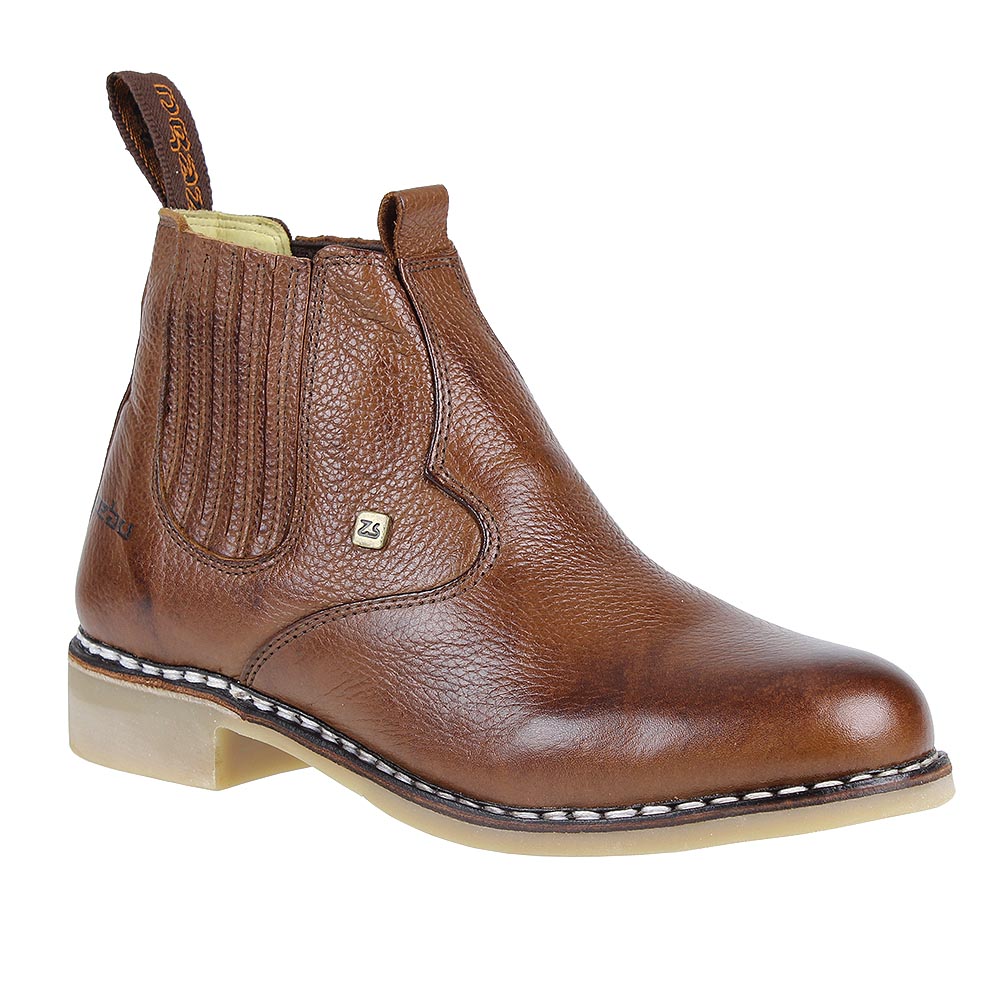 Botina Zebu Original Marrom Masculina Vira Francesa 24126 - Rodeo West