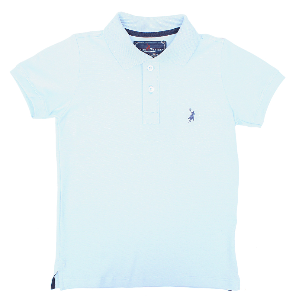 Camisa Infantil Gola Polo Azul Bebê Austin Western 32482 - Rodeo West